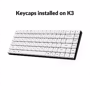 Keychron Low-Profile Double Shot PBT Keycap Set - White
