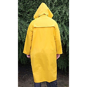 MCR Safety 200CX5 49-Inch Classic PVC/Polyester Coat with Detachable Hood, Yellow, 5X-Large