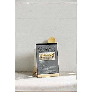 Mud Pie Cookbook & Utensil Caddy, 6.5" x 7.5", Brown