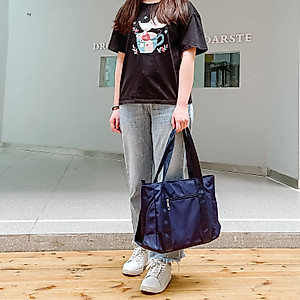 JJDreams Tote Bag Casual Shoulder Bag Top Handle Handbag Daily Travel Bag For Women，Blue