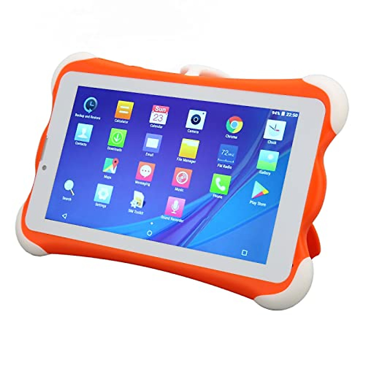 Naroote WiFi Kids Tablet, Orange Eye Protection Kids Tablet 7 Inch 1280x800 for Watching TV (US Plug)