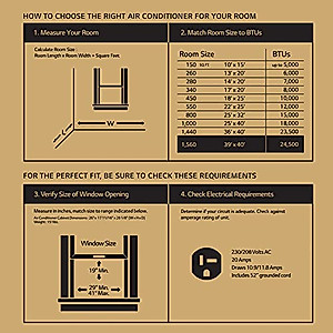 LG 24,500 BTU Window Air Conditioner, Cools 1,560 Sq.Ft. (39' x 40' Room Size), Quiet Operation, Electronic Control with Remote, 3 Cooling & Fan Speeds, ENERGY STAR®, Auto Restart, 230/208V, White