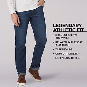 Lee Men's Legendary Athletic Taper Jean Cruise 34W x 32L