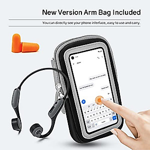 ELIBOM Bone Conduction Headphones, Waterproof Open-Ear Headphones, 9+Hours Music & Call, Wireless Bluetooth Earphones with mic, 25g Sports Headset, Arm Bag Included