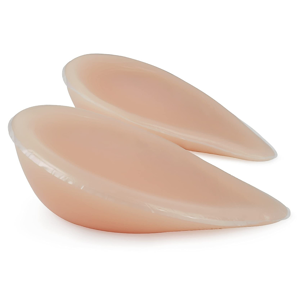 IVITA One Pair C Cup Asymmetrical Shape Silicone Breast Form Side Fake Boobs for Mastectomy Prosthesis Crossdressers Transgender Cosplay Bra Pads Inserts