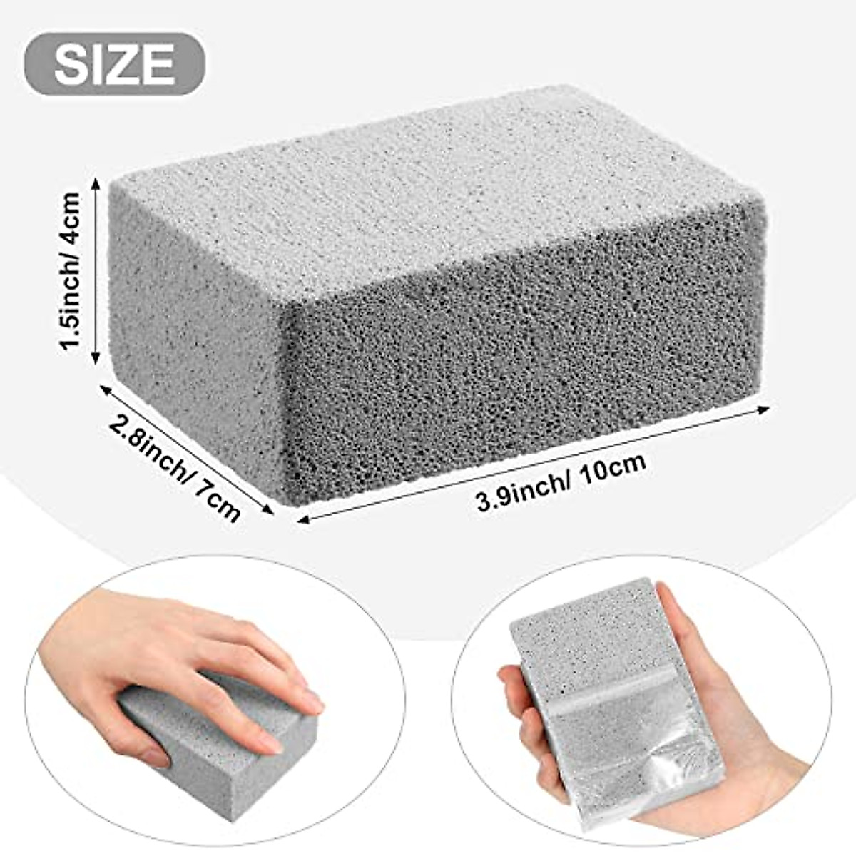 24 Pcs Pumice Stone for Cleaning, Grill Griddle Pumice Stone Brick Block Cleaner, Ecological Barbecue Griddle Cleaning Brick Pumice Stone for Removing Stains, BBQ, Rack, Flat Top Cookers, Pool, Toilet