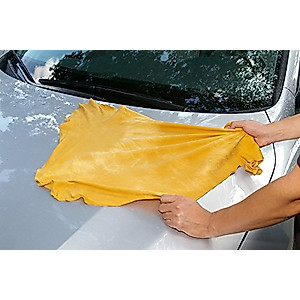 Natural Chamois L (3.5 sq ft.) Large Size by Ever New Automotive Premium New Zealand Sheepskin! for Auto, Boats, RV and Home! Amazing Renewable Resource!