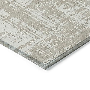 Addison Rugs Chantille ACN895 Taupe 1'8" x 2'6" Indoor/Outdoor, Machine Washable, Easy Clean, Non Shedding, Bedroom, Living Room, Dining Room, Kitchen, Patio Rug