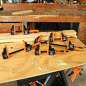 GreatNeck 74292 18 Inch Precision Bar Clamps, Sliding Bar Clamp, Carpenter Clamp, Wood Clamps for Woodworking, Twist Locking Mechanism, 2 Pack