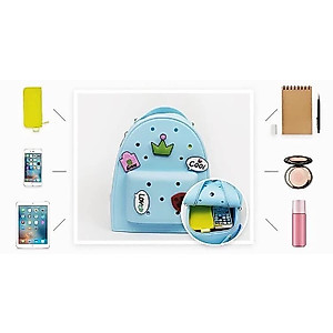 Happy Home Silicone Women Backpack With Charms-Small Travel Crossbody Bag Lightweight Durable Waterproof (Light Purple)