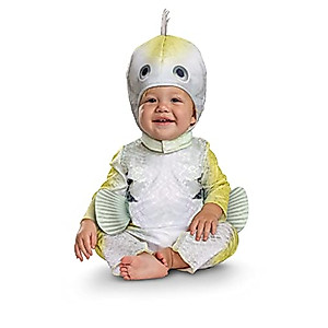 Flounder Infant Costume, Official Disney The Little Mermaid Live Action Costume Outfit, Size 12-18 months
