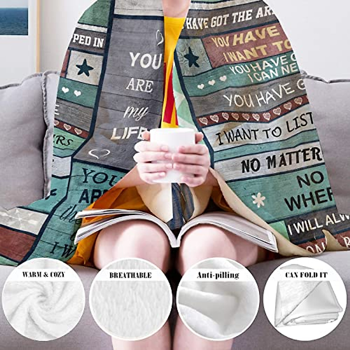 Ivivis Gifts for Boyfriend to My Boyfriend Blanket from Girlfriend, Boyfriend Gifts for Christmas, Romantic Anniversary Valentines Birthday Gifts for Boyfriend Him, Fleece Throw Blankets 60"x50"