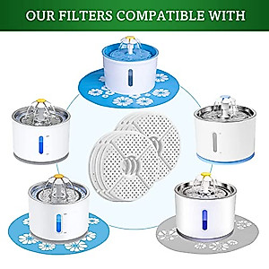 Cat Water Fountain Filter,Activated Carbon Filtration System Pet Water Fountain Filter,Cat Fountain Replacement Filter for 81oz/2.4L Automatic Pet Fountain