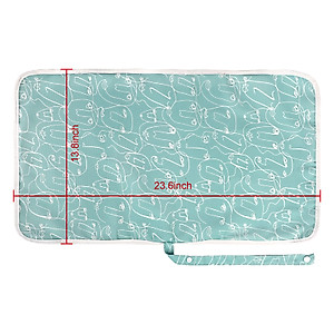 GREUS Portable Changing Pad，Reusable Baby Diaper Changing Pad Waterproof Travel Baby Changing Mat Foldable Baby Pad for Newborn Kids