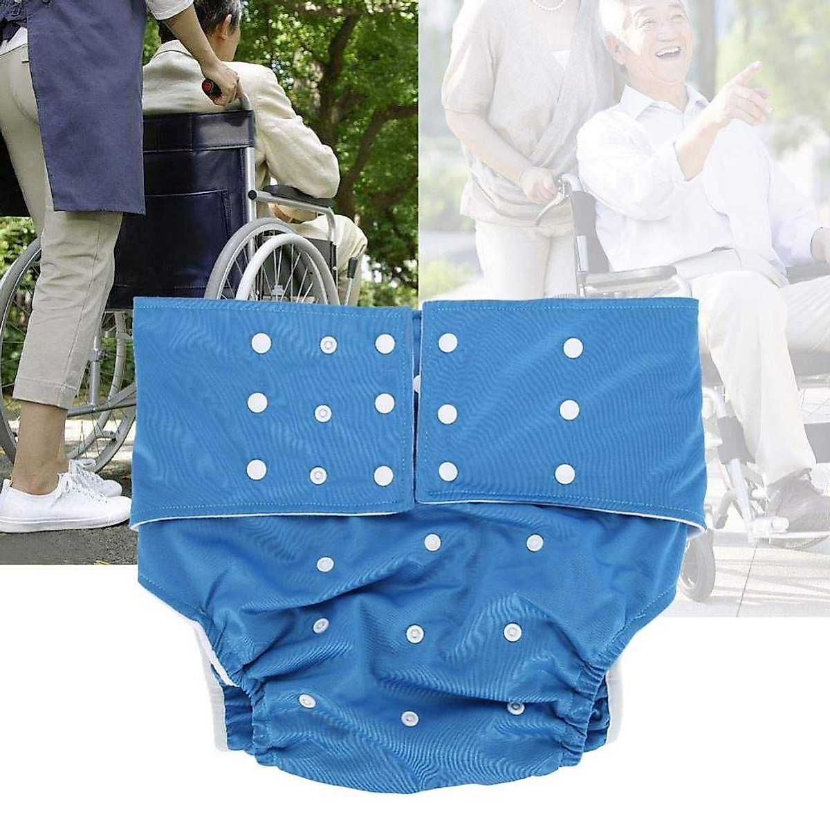 Adult Pocket Nappy, Reusable Adjustable燱ashable Comfortable Adult Pocket Nappy Cover燚iaper Cloth for the Old, the Disabled, Pregnant Woman()