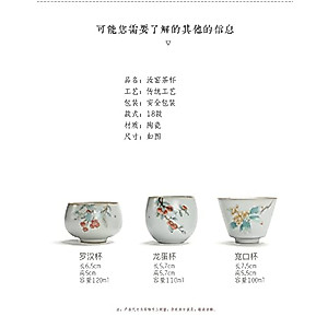 Teacup,Traditional Chinese Tea Cup,Asian cup,Handmade tea cup,Small teacups bulk,Tea cup without handle,Porcelain teacup (宽口杯【枇杷】)