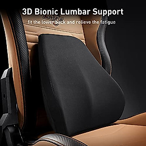 AutoFull C3 Gaming Chair Office Chair PC Chair with Ergonomics Lumbar Support, Racing Style PU Leather High Back Adjustable Swivel Task Chair with Footrest (Brown)