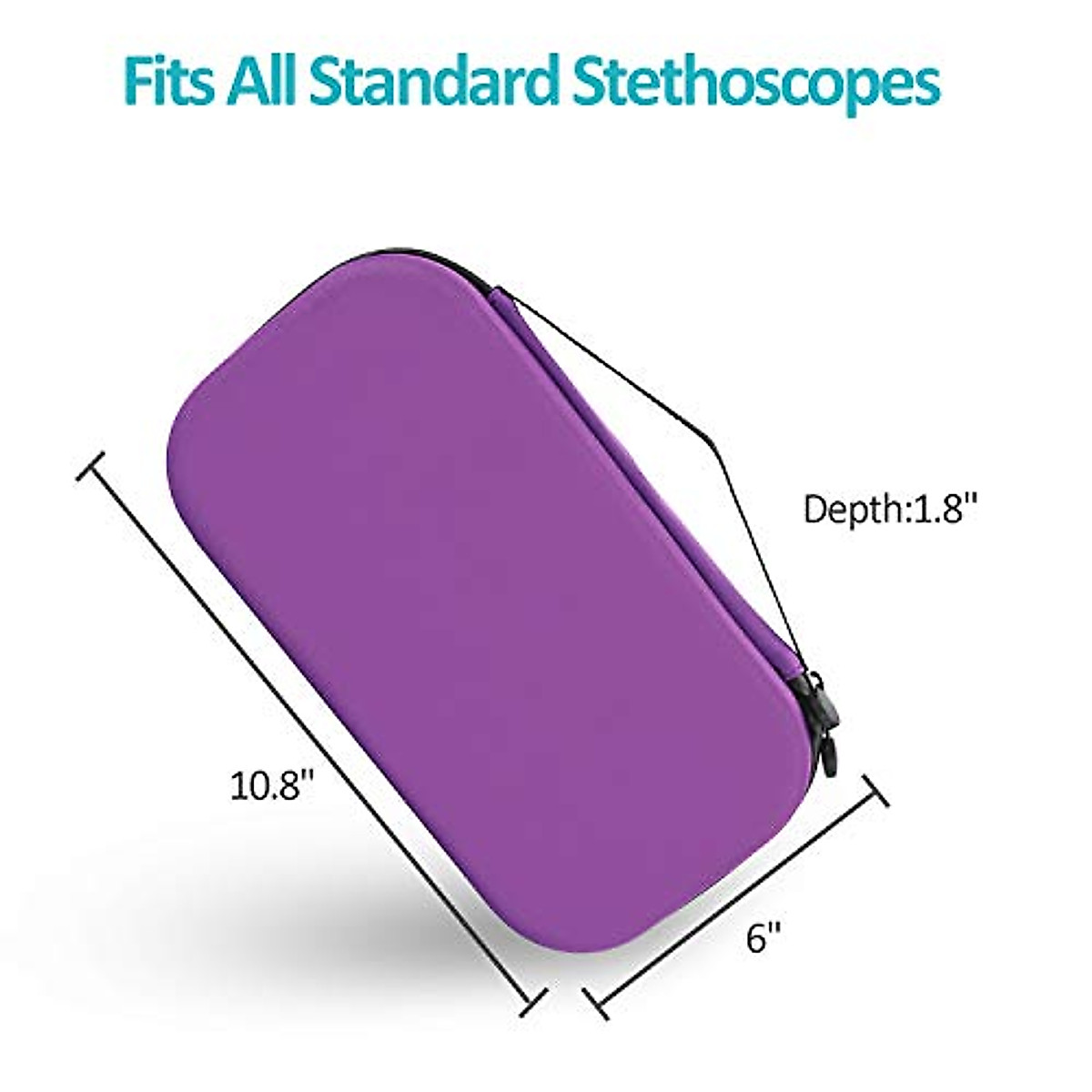 Travel Carrying Case Bag for ADC/Omron/MDF Stethoscope & Nurse Accessories Extra Room with Mesh (Purple)