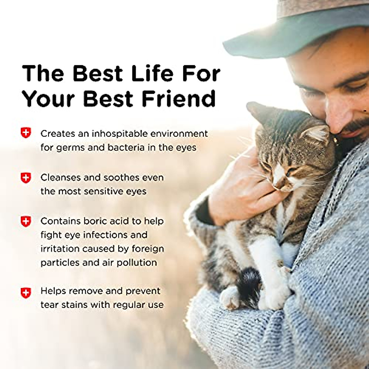 Nutri-Vet Eye Rinse for Cats | Gentle Formula Removes Debris | Helps Reduce Irritation and Prevent Tear Stains | 4oz