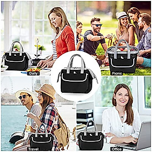 HUA ANGEL Insulated Cooler Lunch Bag - Large Waterproof Adult Lunch Tote Bag Soft Cooling Lunch Box Organizer for Office Work School Picnic Beach Workout