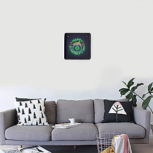 XYHX Metal Tin Sign-Happy st Patricks Day Vector Illustration in neon Style Sign Greeting Card Postcard ne-Metal Retro Home Kitchen Office Garden Garage Wall Decor Plaque 8x8inch zs, White 3