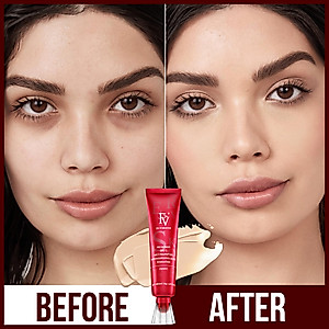 FV Waterproof Foundation with Medium Coverage, Oil-free & Long Lasting, Lightweight, Matte Foundation for Oily/Normal Skin, Sweat-resistant Liquid Makeup Foundation for Face, 30g, Ivory