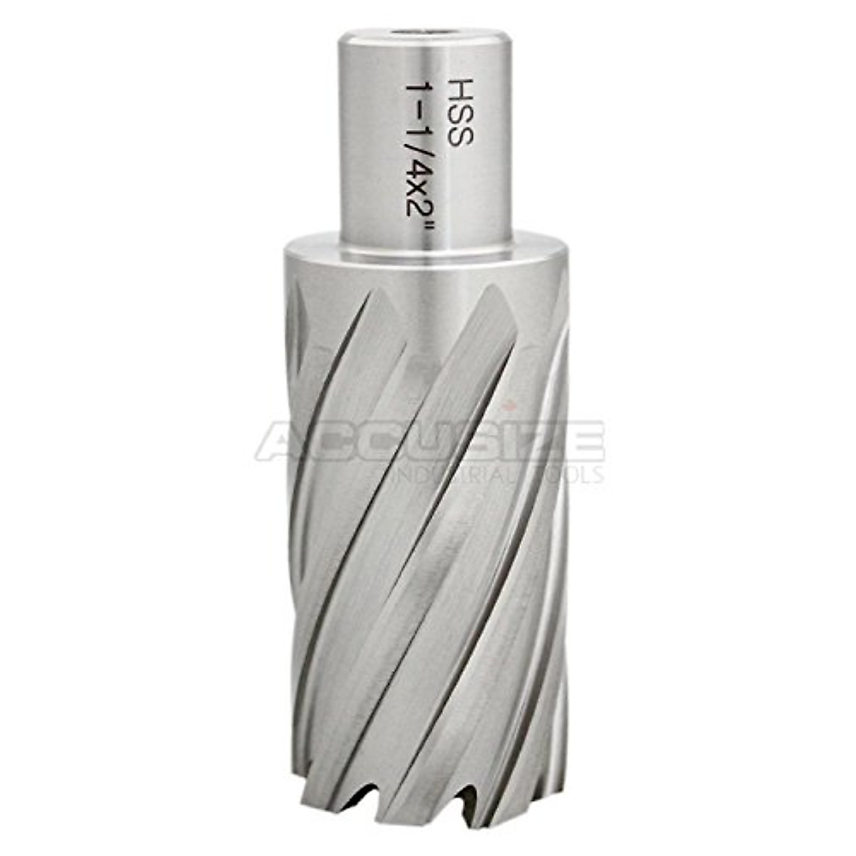 Accusize Industrial Tools 1-1/4'' Diameter x 2'' Depth Hss Annular Cutter Set and 1 Pilot Pin, 3/4'' Shank, 2081-2025pin