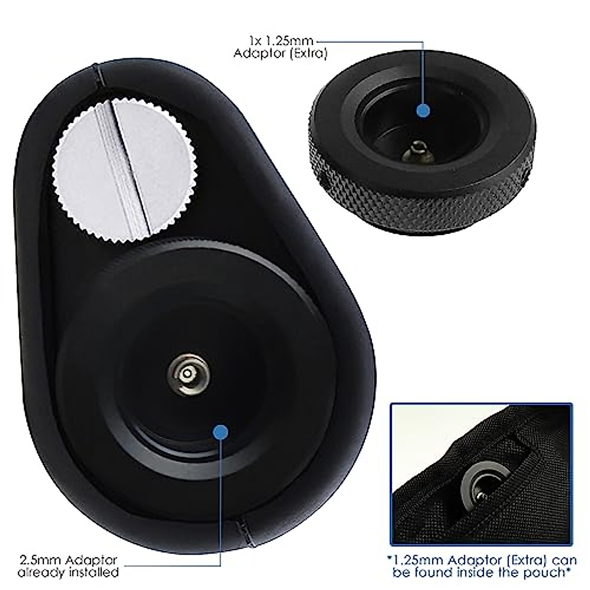 400x Handheld Fiber Optic Microscope Inspection Tool LED Light Coaxial Illumination 2.5mm FC SC ST and 1.25mm LC Adapter