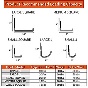 NETWAL Garage Hooks Heavy Duty 12 Pack, Steel Wall Mount Utility Double Hooks ＆Tools Hangers for Organizer,Ladders,Bicycles,Garden Tools-Orange