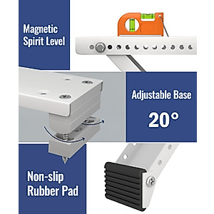 LuckIn Window Air Conditioner Support Bracket, Universal for 5,000-12,000 BTU AC Units, Up to 85lbs, Adjustable Extender Leg & Megnetic Spirit Level, 2-Pack