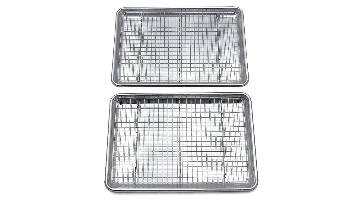 Checkered Chef Baking Sheet & Wire Rack Set | 2-Pack Bakeware
