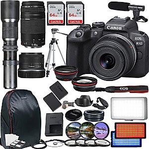 Canon Canon EOS R10, R10 Mirrorless Digital Camera Systems (Renewed)