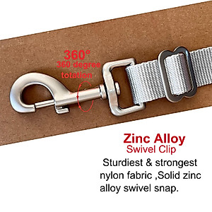 Horse Blanket Sheet Leg Straps， Adjustable Horse Leg Replacement Straps，with Metal Double Swivel Snaps, Adjustable Length from 24 to 42 Inch (Two Side Snaps)，Silver 2 PCS