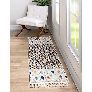 Unique Loom Cherokee Collection Area Rug - Asheville (Runner 2' 0" x 8' 0", Multi/ Green)