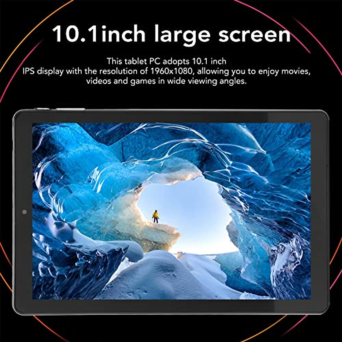 Tablet 10.1 Inch,8 Core CPU Processor Android Tablet 6GB 128GB 1960x1080 IPS HD Display, Front 5MP Rear 13MP WiFi Bluetooth Tablet Gaming Tablet (US Plug)