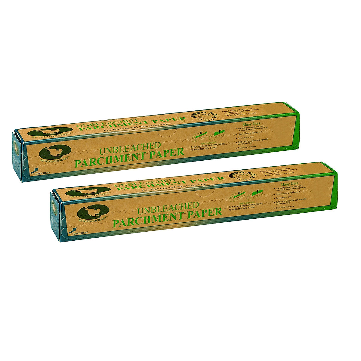 Beyond Gourmet Unbleached Non-Stick Parchment Paper, Made in Sweden, 71-Square-Feet, Set of 2