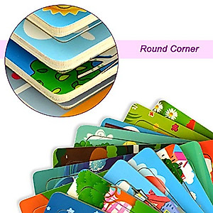 Vileafy 6 Pack Easy Small Travel Puzzles for Kids Ages 3-5 Years Old, Children Cars Wooden Puzzles 16 Piece, Early Educational Toys & Gifts for Boys and Girls