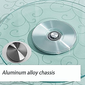 Dxcaicc Dining Table Glass Turntable,Glass Lazy Susan Turntable Dining Table,Round Tempered Glass with Silent Bearing centerpieces,Steady Swivel Dining Table Glass Serving Tray,80cm