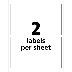 Avery UltraDuty GHS Chemical Labels for Pigment Inkjet Printers, Waterproof, UV Resistant, 4.8 x 7.8 (60522)