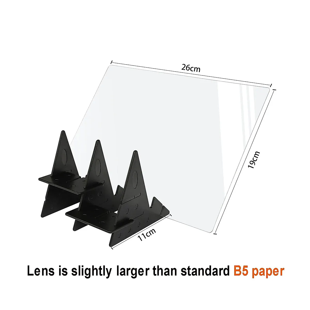 B5 Drawing Tracing Board Light Copy Pad Optical Image Reflection Projector Wireless Copy Board DIY Shadow Mirror Tracer with Stand for Artist Beginner Diamond Drawing Sketching