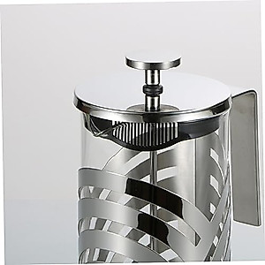 FUNOMOCYA 304 Tea Strainer Machine Espresso Multi-function Coffee Pot Espresso Pot Espresso Ground Coffee Fashion Coffee Pot Coffee Maker Espresso Coffee Filter Pot Silver