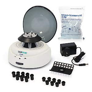 LABINVO 8-Place Mini Centrifuge Set, 7000RPM Benchtop Centrifuge Machine,2 Interchangeable Rotors,0.2mL×32 PCR Strips &0.2mL×4 PCR 8 Strips, with 500pcs of 2ml Micro-centrifuge Tubes, IN-MPS001