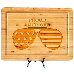 Proud American Cutting Board, Patriotic Board, 4th of July Board, Gift for Soldiers, Memorial Day, Independence Day Gift, Flag Board Gift
