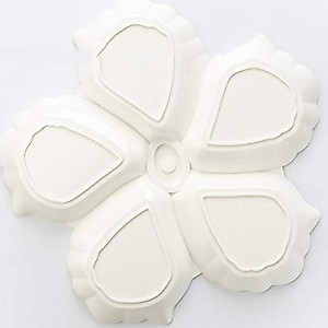 TOPBATHY Appetizer Serving Platters Compartment Plate Dividers 4 Sectional Tray with Food Picks Fruit Snacks Candy Nut Dessert Condiment Dish Holder (Light Green)