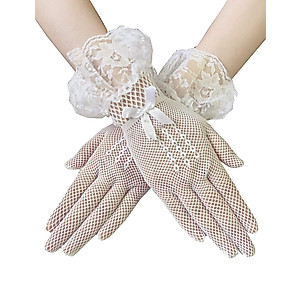 Gionforsy Pillbox Fascinator Veil Feather Derby Hat Lace Gloves Pearl Necklace