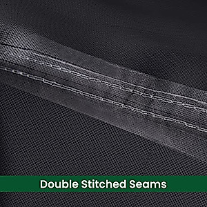 Mrrihand Round Patio Table Cover - Heavy Duty Outdoor Furniture Cover Waterproof Patio Furniture Covers for Outdoor Furniture Set, 84"DIAx28"H, Black