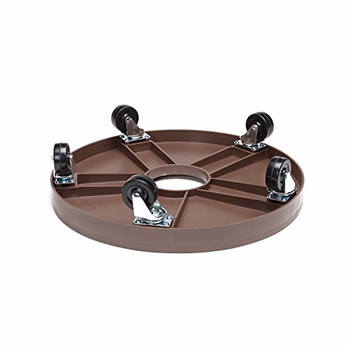 DeVault Enterprises DEV3000E 16 inch Plant Dolly with Hole Espresso, Black