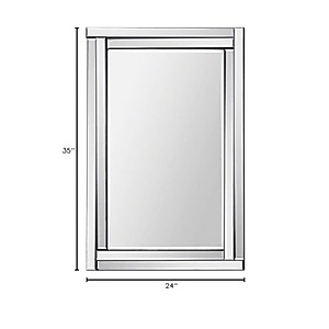 Ren-Wil MT1285 Ava Wall Mount Mirror by Jonathan Wilner, 35 by 24-Inch