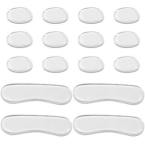 maxin Drum Dampener Gel,12 Pcs Round and 4 Pcs Long Clear Drum Dampener,Soft Silicone Drum Damper Gel Pads Drum Silencers for Drums Tone Control