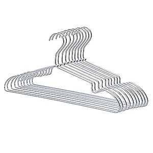 Aluminum Metal Hangers ,10 Pack Strong Heavy Duty Hanger for Shirt,Coat Suit,Lightweight Ultra Thin Space Saving Hangers